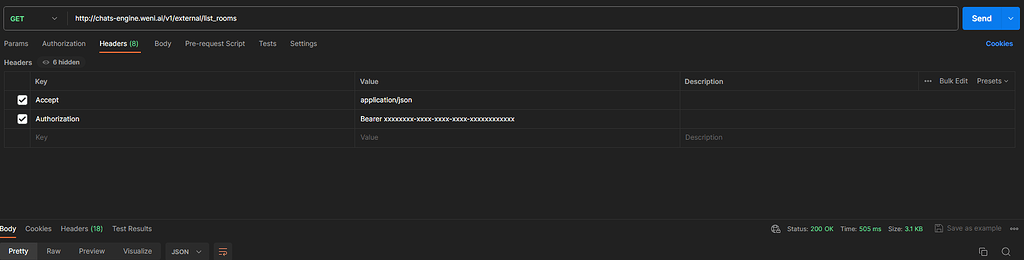 Problemas Ao Fazer Uma Requisição Get Para Api De Atendimentos Da Weni Falhas And Bugs 